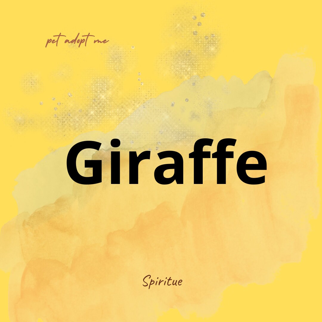 Giraffe FR NFR MFR Mega Neon Fly Ride Animal Virtuel - Etsy