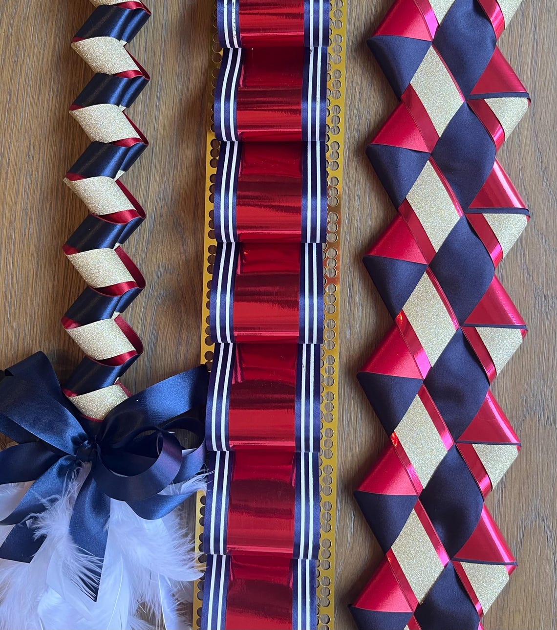 Homecoming Mum Braids- Navy, Red and Gold Set, Navy Homecoming Mum, Mum ...