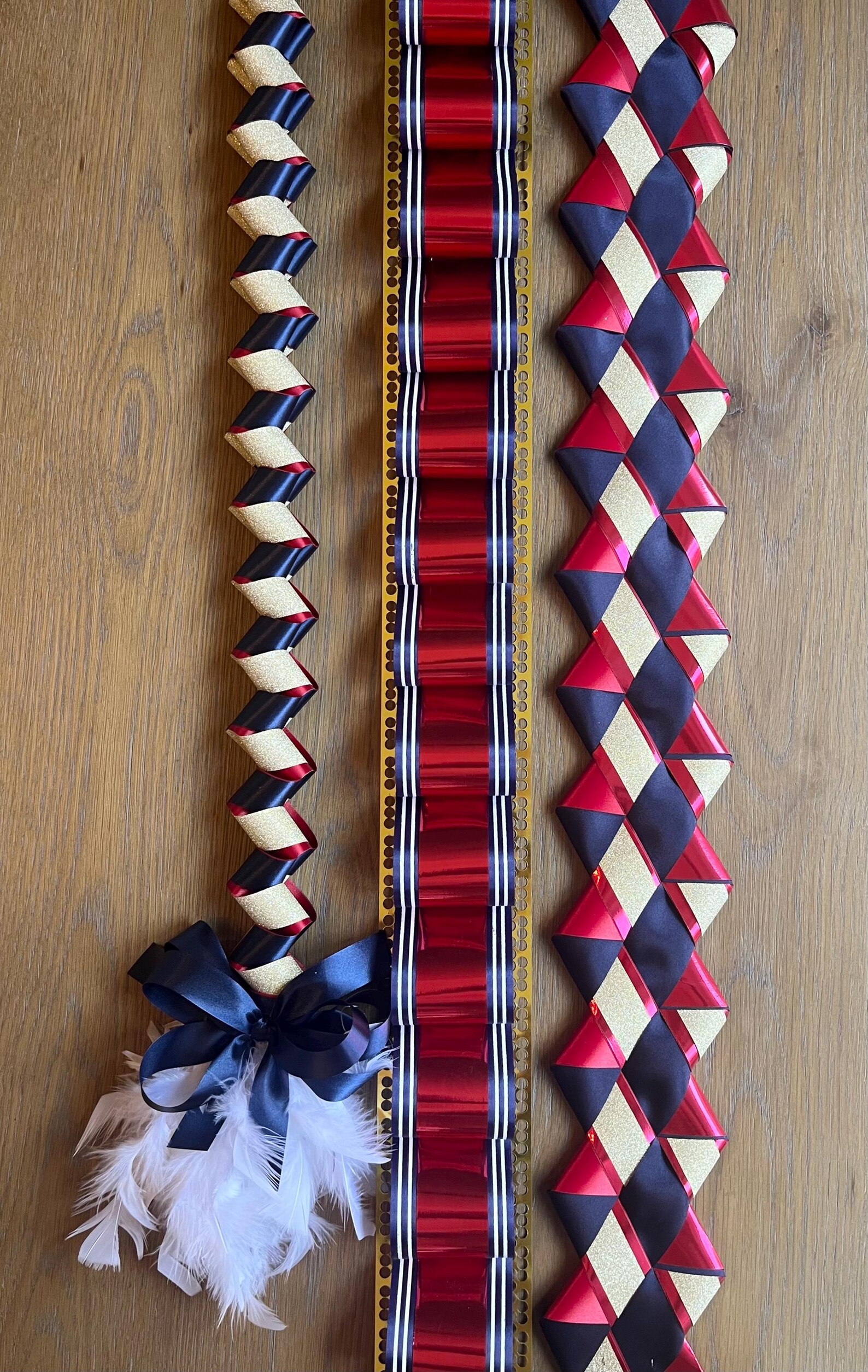 Homecoming Mum Braids- Navy, Red and Gold Set, Navy Homecoming Mum, Mum ...