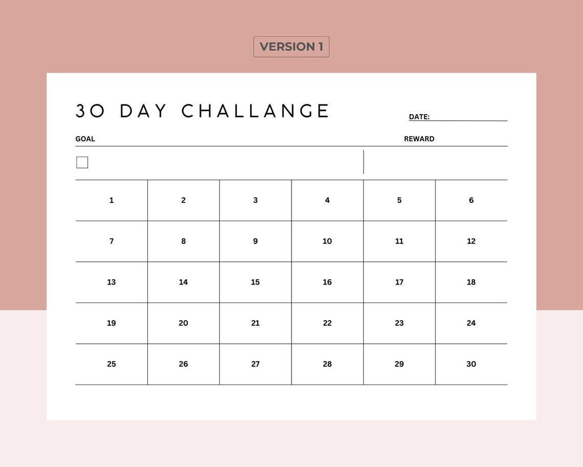 30 Day Habit Tracker PRINTABLE A4 & US Letter - Etsy