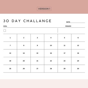 30 Day Habit Tracker PRINTABLE A4 & US Letter - Etsy