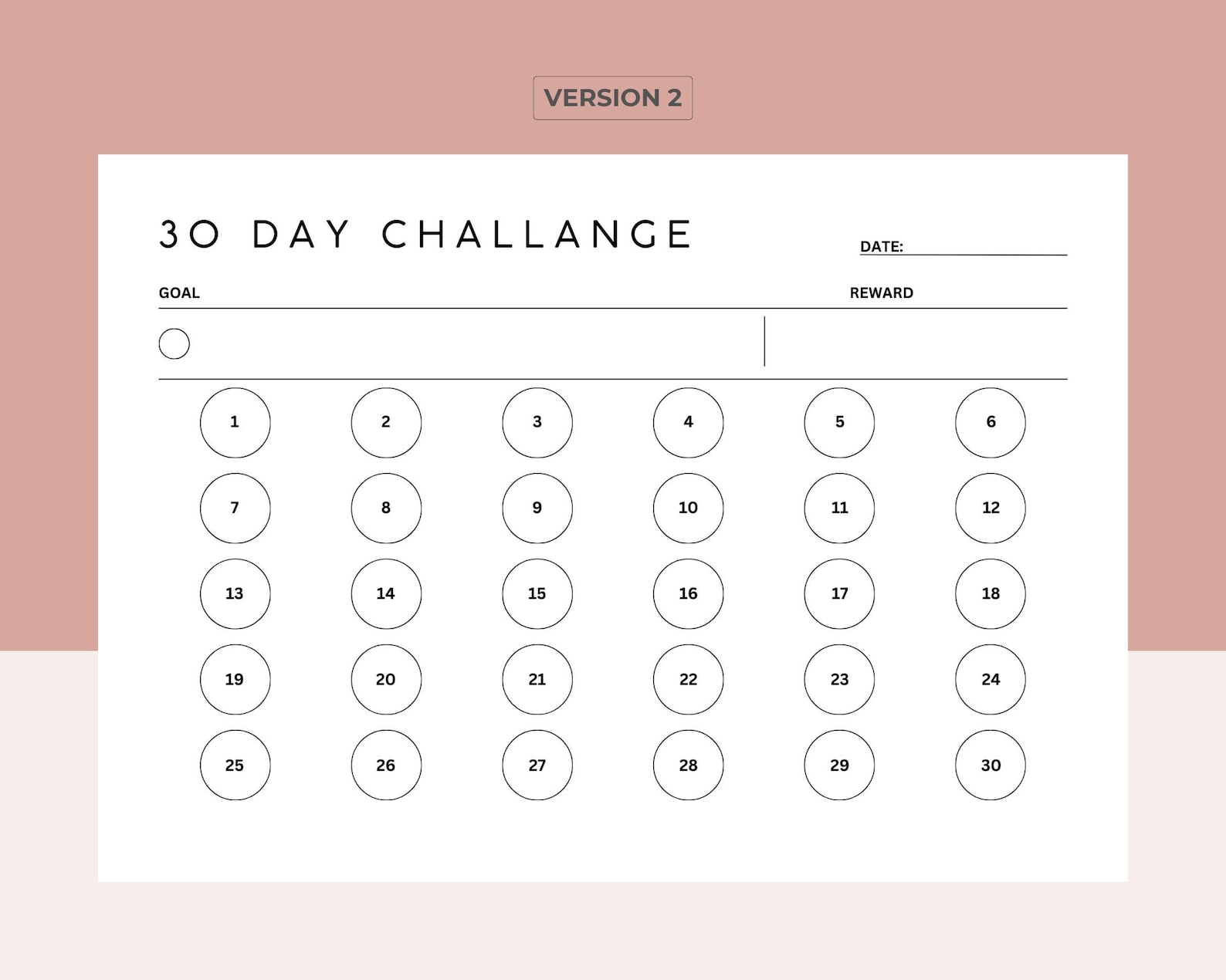 30 Day Habit Tracker PRINTABLE A4 & US Letter - Etsy