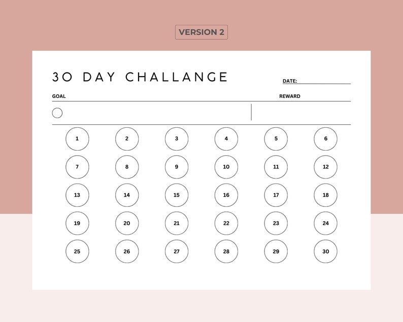 30 Day Habit Tracker PRINTABLE A4 & US Letter - Etsy