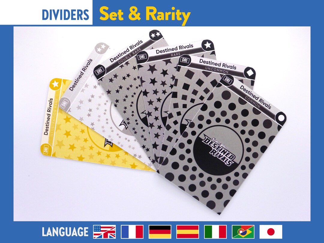 POKÉMON 8 Dividers SET RARITY Pokémon Tcg Dividers - Cardgame ...