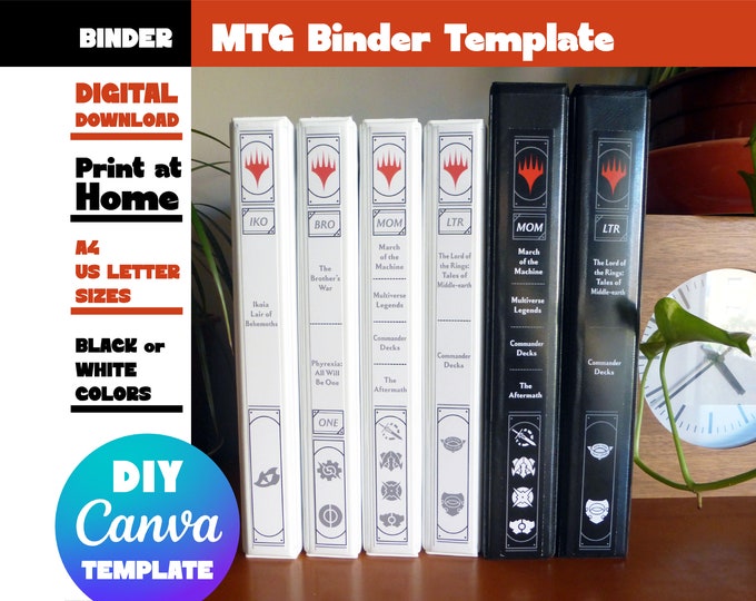 MTG Custom Binder Labels - Spines and Covers for Magic the Gathering ...
