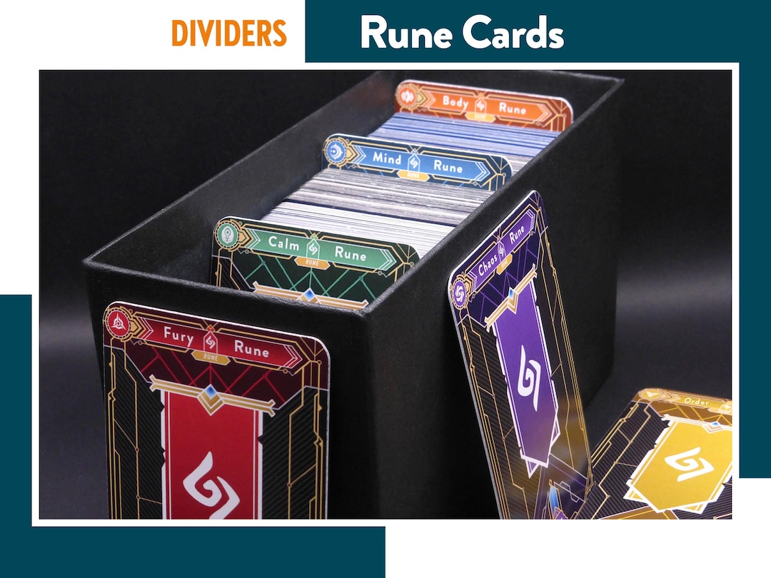 RIFTBOUND RUNE COLOR Dividers, League of Legends Separators Tcg Card ...