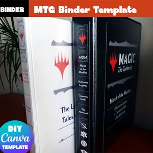 MTG Binder Template for Canva - Print at Home Label Template Magic the ...