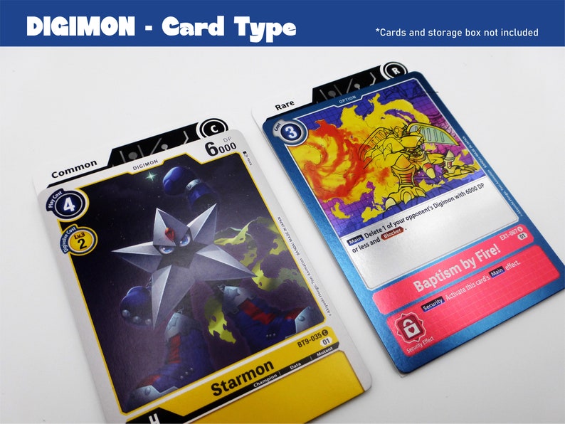 Digimon Card Rarity Trading Card Game Dividers / Separators - Etsy