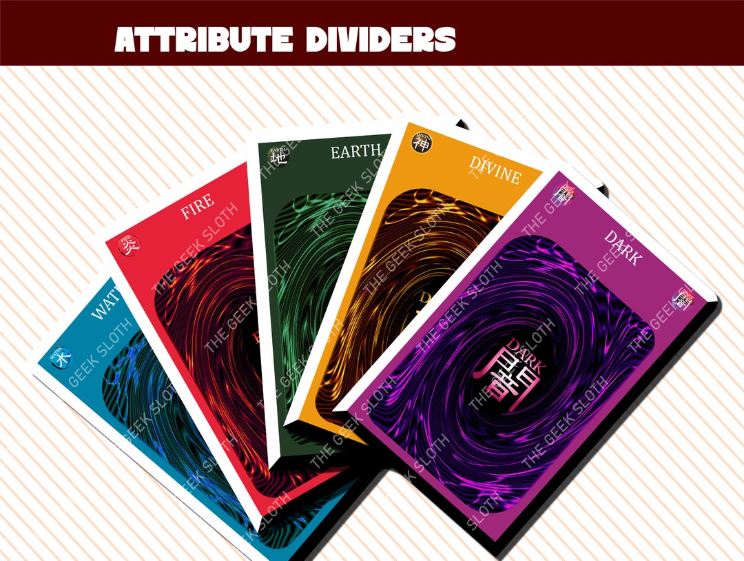 Yu-gi-oh Attributes Card Dividers - Etsy Yu-gi-oh Attributes Card Dividers - Etsy