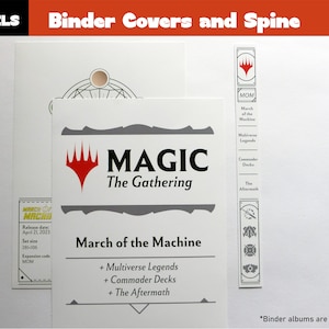 MTG Custom Binder Labels - Spines and Covers for Magic the Gathering ...