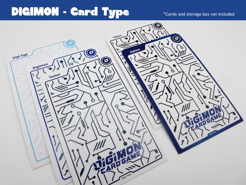 Digimon Card Type - Trading Card Game Dividers / Separators - Etsy