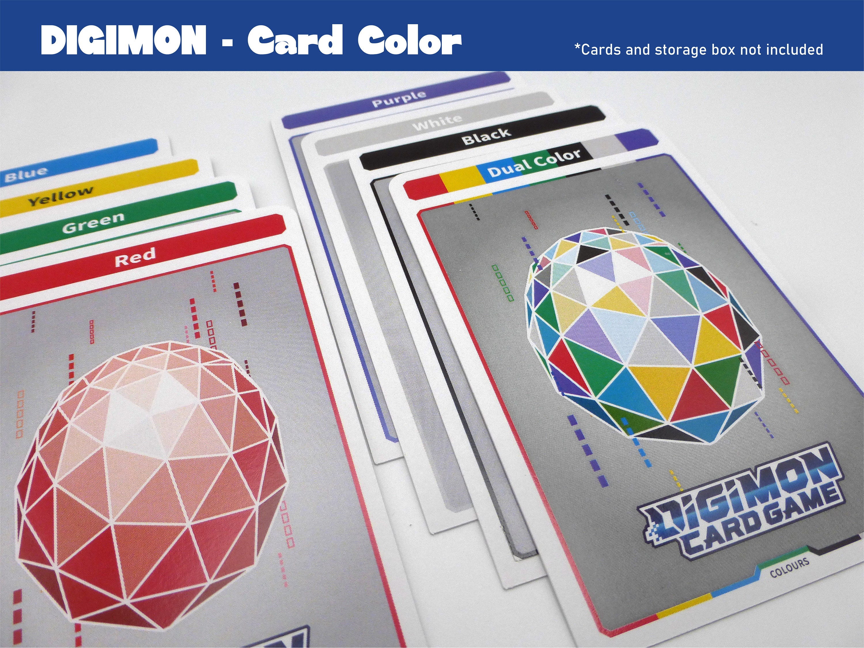 Digimon Card Colour - Trading Card Game Dividers / Separators - Etsy
