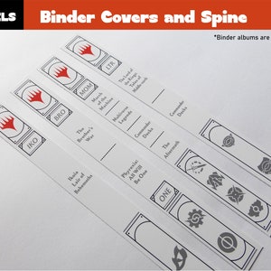 MTG Custom Binder Labels - Spines and Covers for Magic the Gathering ...