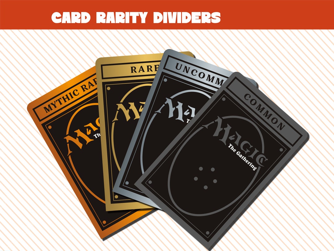 MTG Card Rarities Trading Card Game Dividers / Separators - Etsy