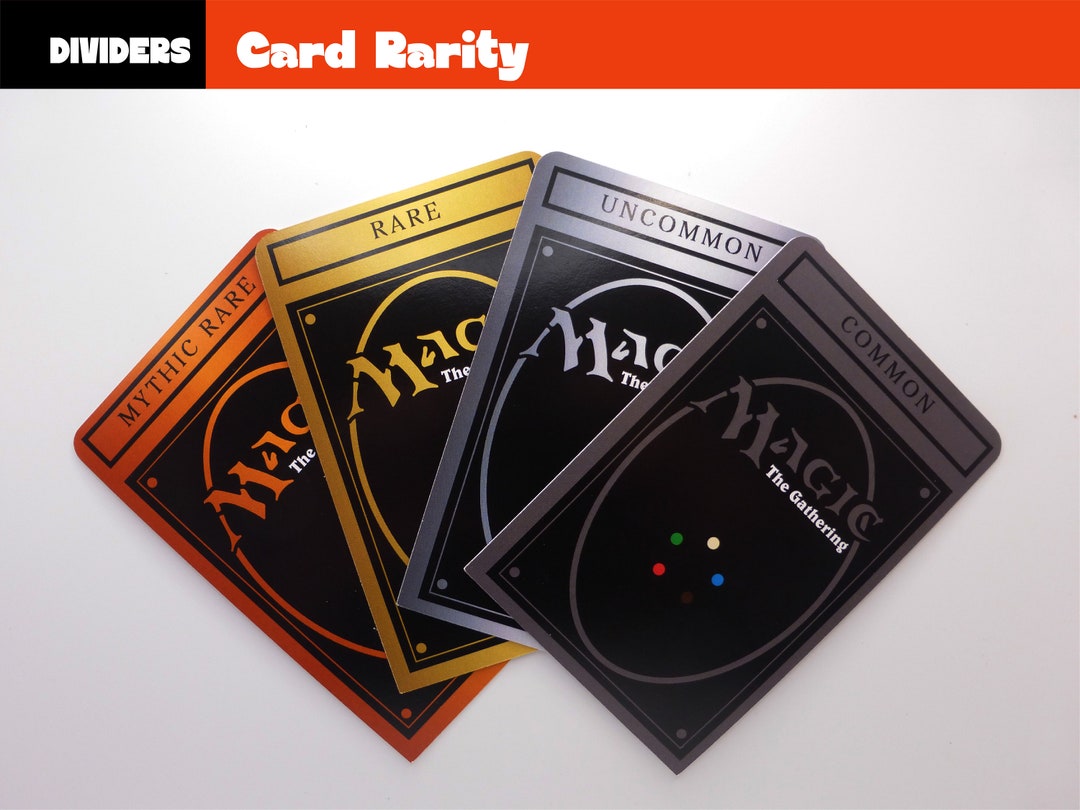 MTG Card Rarities - Trading Card Game Dividers / Separators Magic the ...