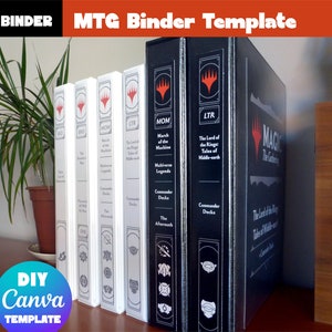 MTG Binder Template for Canva - Print at Home Label Template Magic the ...