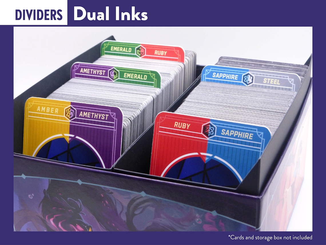 DUAL INK COLOR Dividers Lorcana 15pcs Separators - Lorcana Trading Card ...