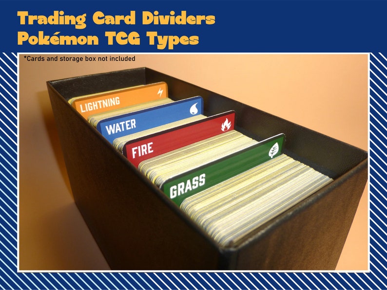 Pokémon Types Card Dividers Pokémon TCG - Etsy
