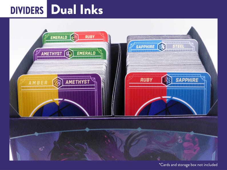 DUAL INK COLOR Dividers Lorcana 15pcs Separators - Lorcana Trading Card ...