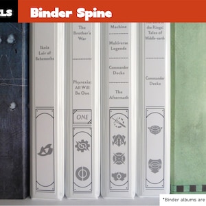 MTG Custom Binder Labels - Spines for Magic the Gathering Trading Cards ...