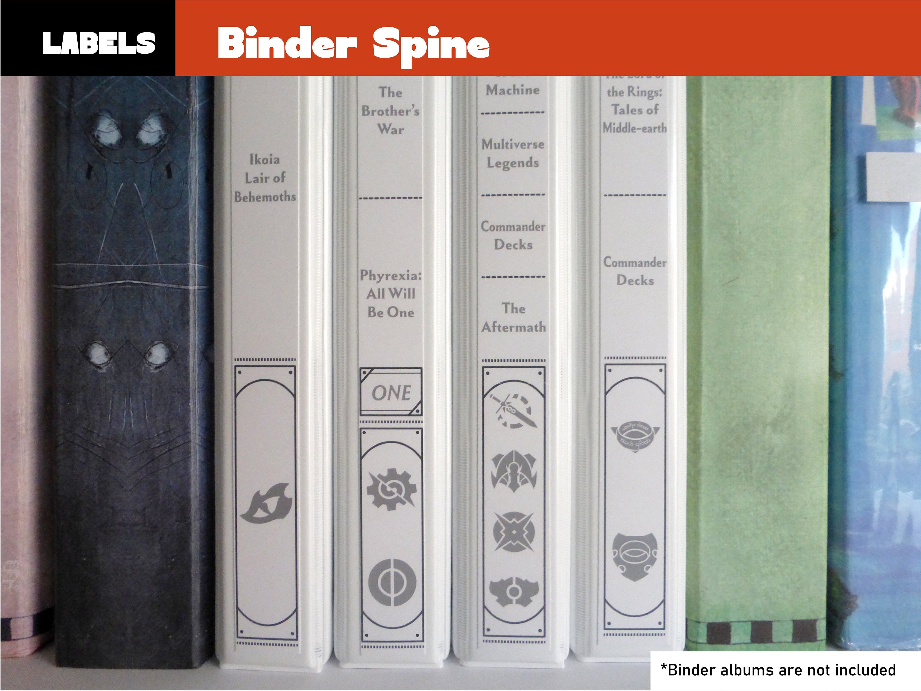 MTG Custom Binder Labels - Spines for Magic the Gathering Trading Cards ...