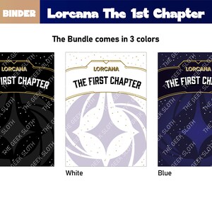 Lorcana Binder Files the First Chapter - Front and Back Covers + Spine ...