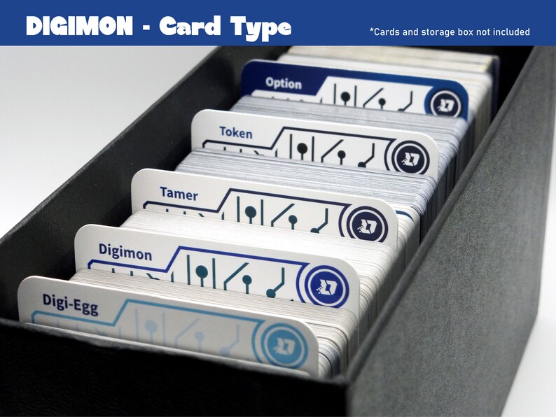Digimon Card Type - Trading Card Game Dividers / Separators - Etsy