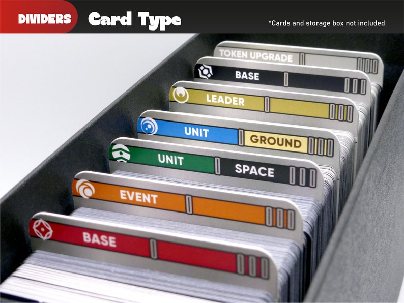UNLIMITED 40 Dividers - CARD TYPE Star Wars Unlimited Card Separators ...