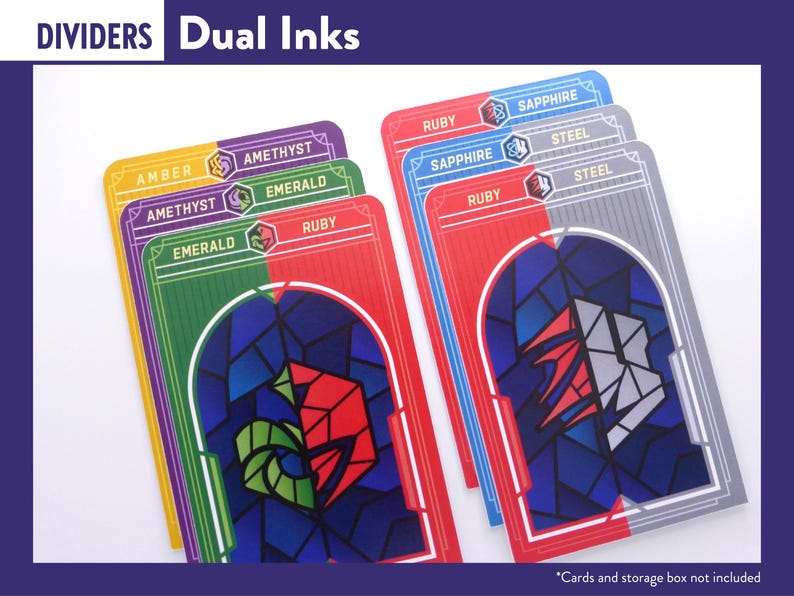 DUAL INK COLOR Dividers Lorcana 15pcs Separators - Lorcana Trading Card ...