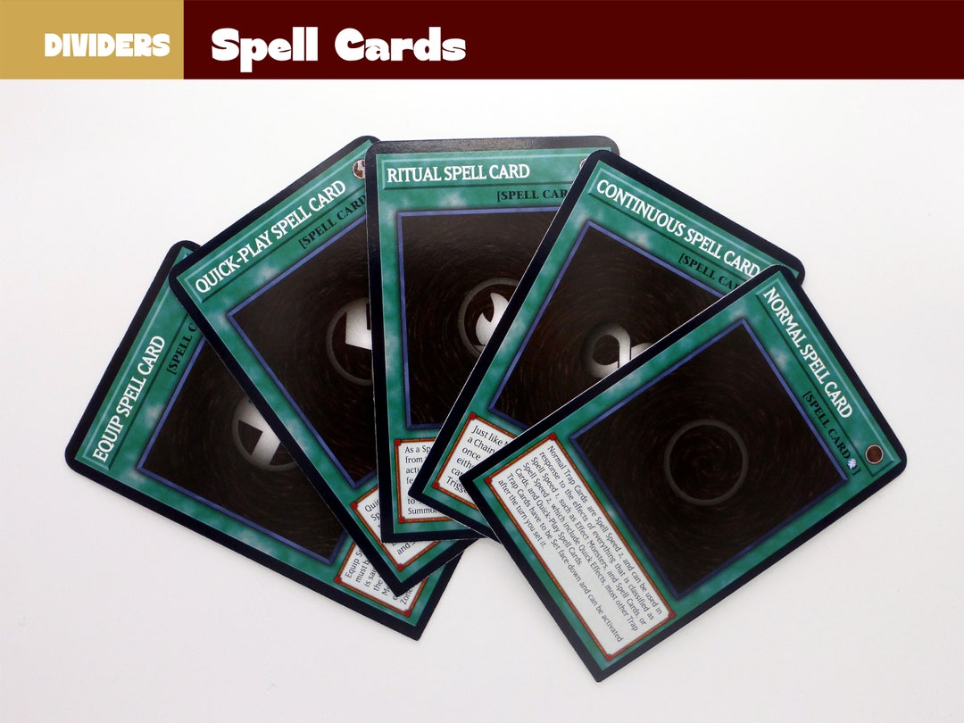 Yu-gi-oh Spell Card - Trading Card Game Dividers / Separators Yugioh ...