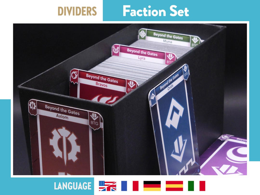 ALTERED FACTION SET Name & Color Dividers Deck Box Separators Tcg Card ...