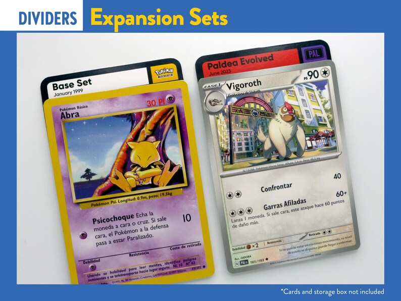 POKÉMON EXPANSION SETS Dividers Separators Tcg Card Organizer - Etsy