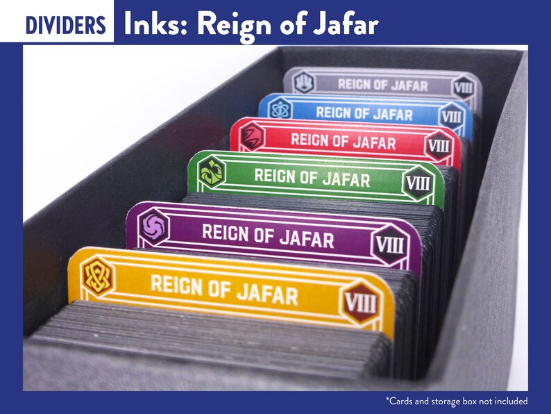 REIGN of JAFAR DIVIDERS Ink Color & Set Lorcana 6pcs Separators-trading ...