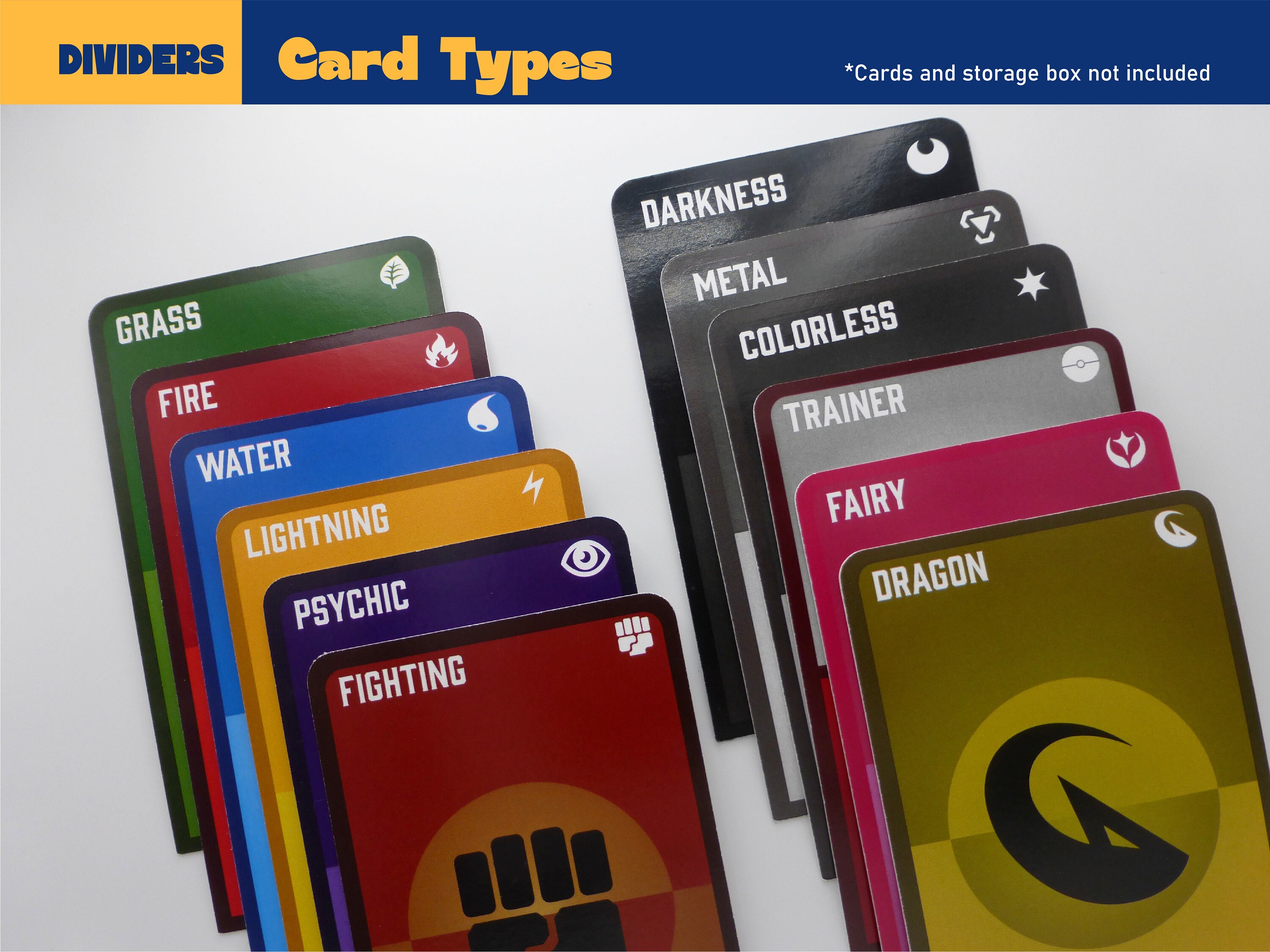 Pokémon Types Card Dividers Pokémon TCG - Etsy