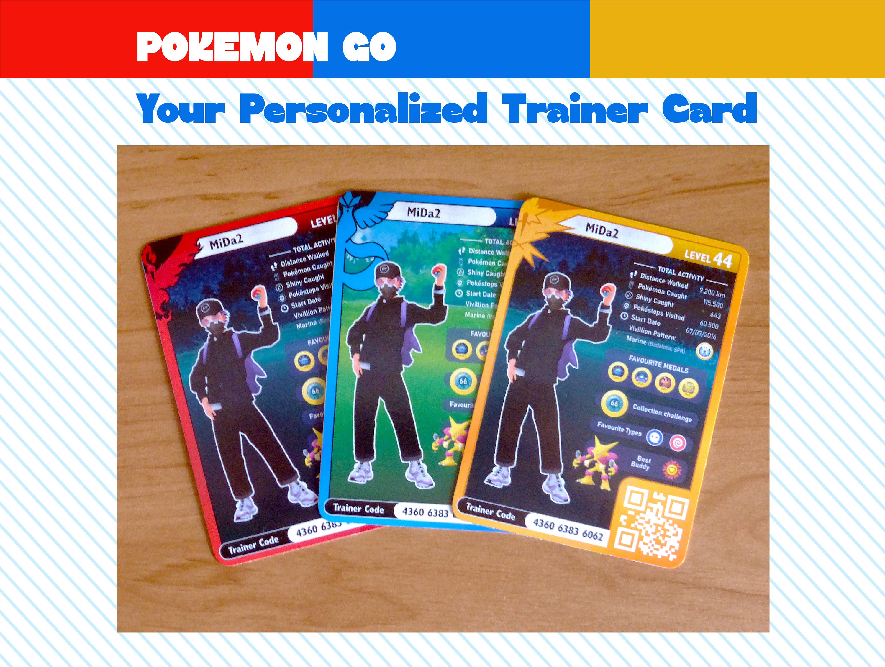 YOUR CUSTOM Pokémon GO Trainer Card - Etsy