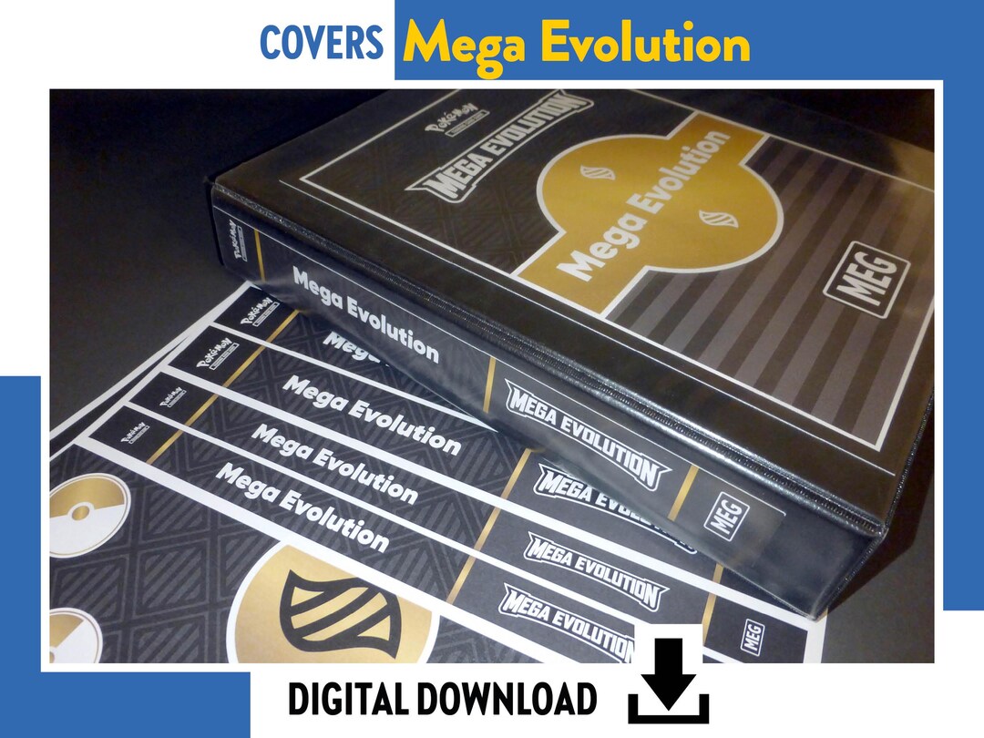 BINDER COVERS Mega Evolution - Pokémon Trading Card Game Album ...