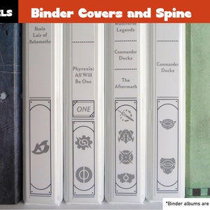 MTG Custom Binder Labels - Spines and Covers for Magic the Gathering ...