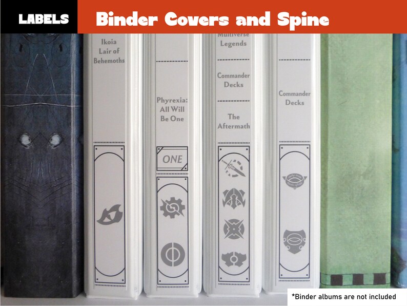 MTG Custom Binder Labels - Spines and Covers for Magic the Gathering ...