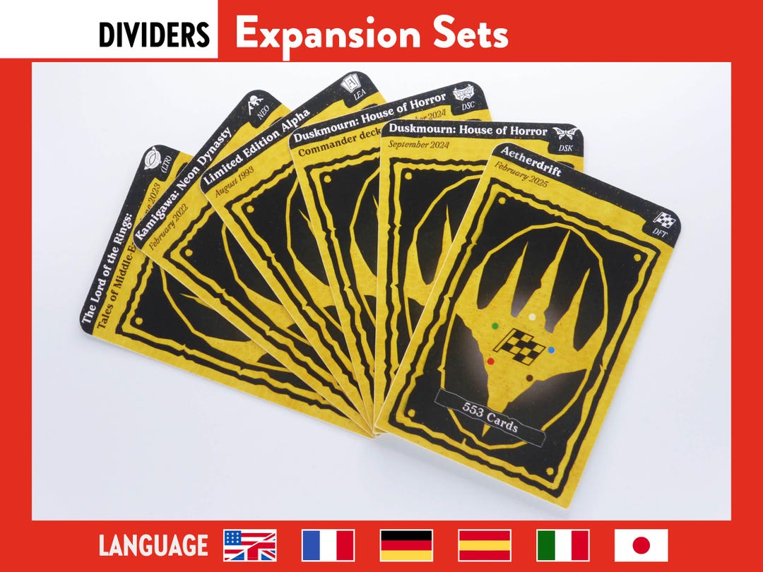MTG Expansion Set Dividers Magic the Gathering Tcg Trading Card Game ...