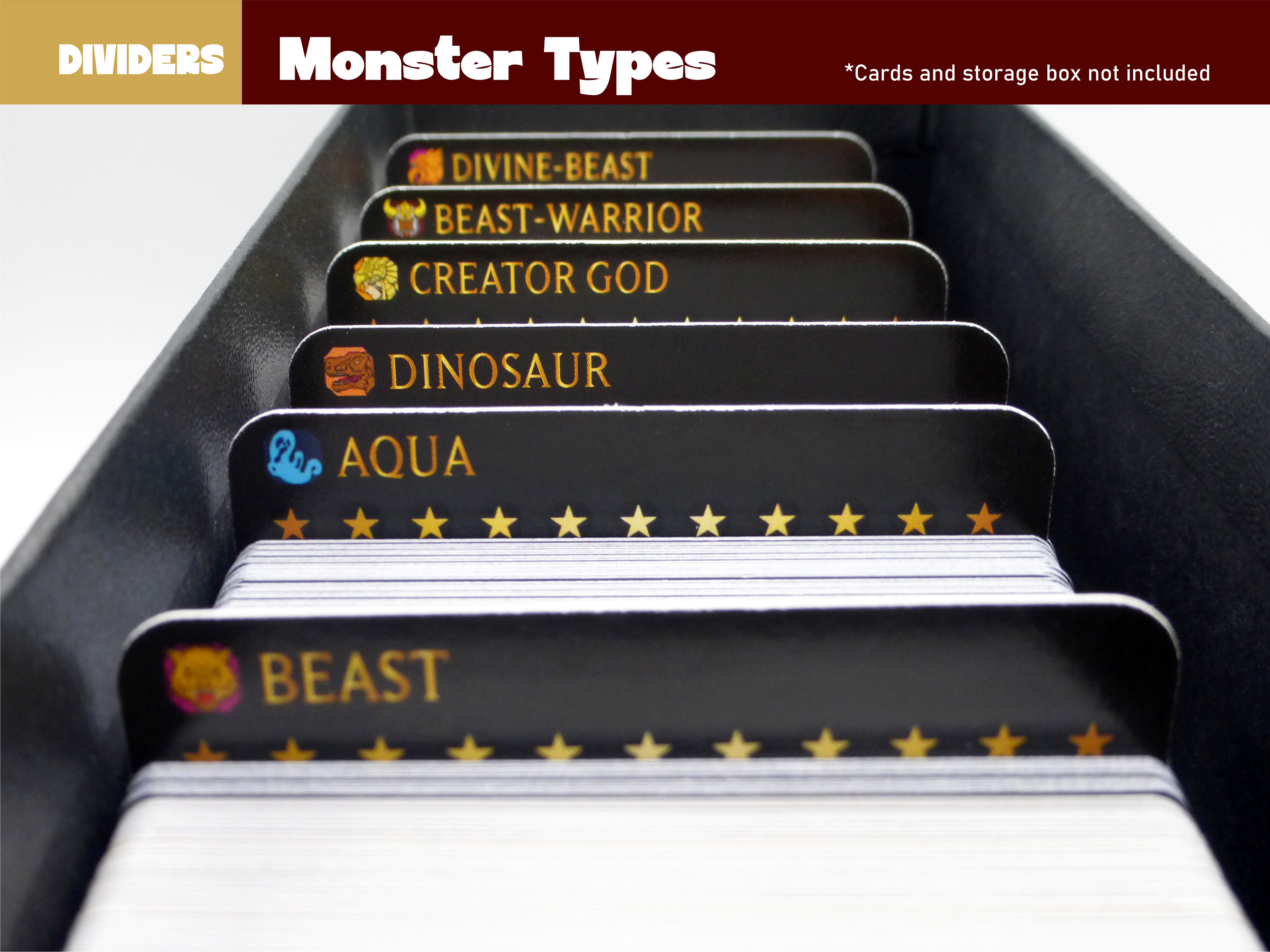 Yu-gi-oh Monster Type - Trading Card Game Dividers / Separators Yugioh ...