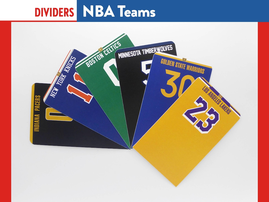 NBA TEAM DIVIDERS -national Basketball Card Separators - Usa ...