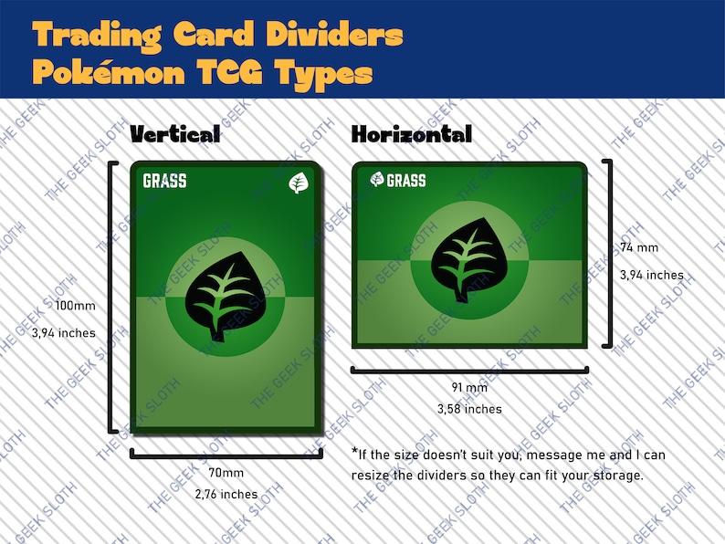 Pokémon Types Card Dividers Pokémon TCG - Etsy
