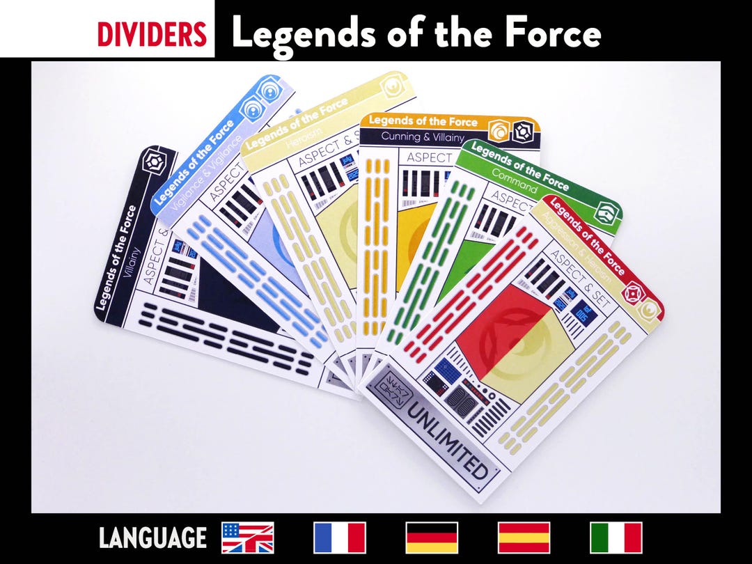UNLIMITED 20 Dividers - LEGENDS of the FORCE Aspect & Set Star Wars ...