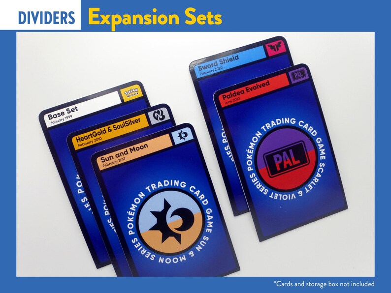 POKÉMON EXPANSION SETS Dividers Separators Tcg Card Organizer - Etsy