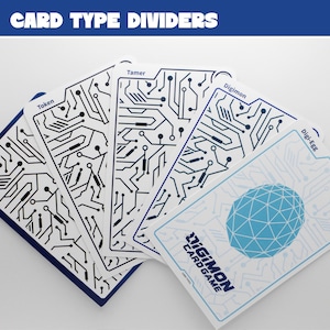 Digimon Card Type - Trading Card Game Dividers / Separators - Etsy