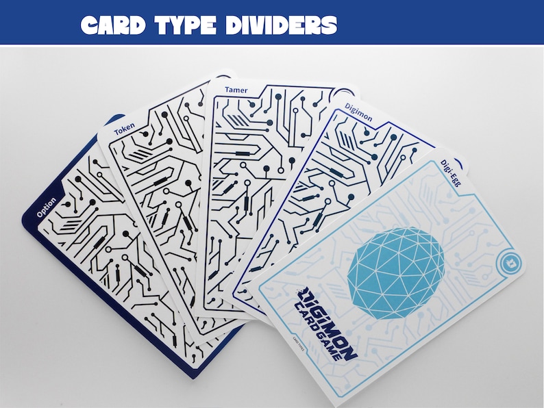 Digimon Card Type - Trading Card Game Dividers / Separators - Etsy