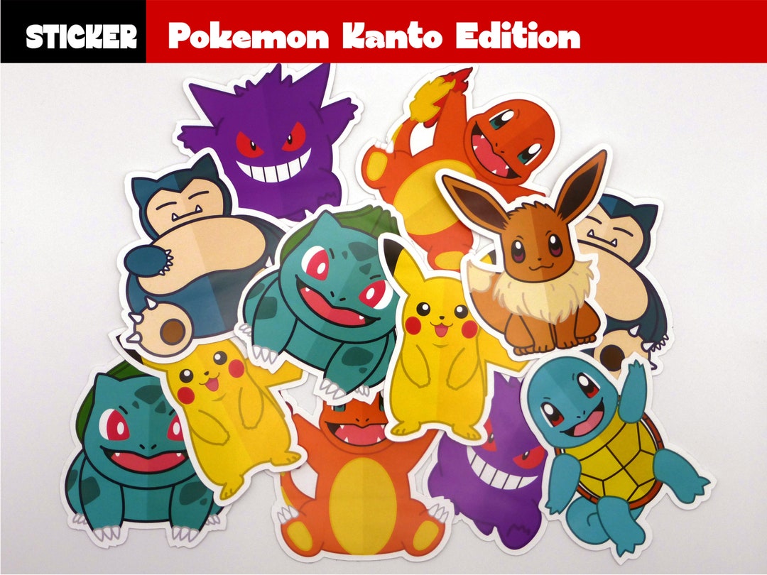 Pokémon Cute Stickers Kanto Classics - Pokemon Vinyl Sticker Pack ...
