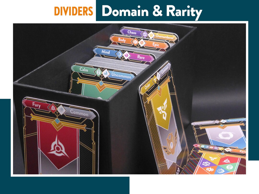 RIFTBOUND DOMAIN Color & Card RARITY Dividers, League of Legends ...