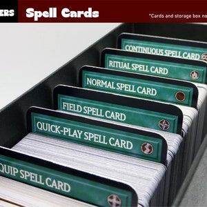 Yu-gi-oh Spell Card Dividers: TCG Card Game Separators - Etsy
