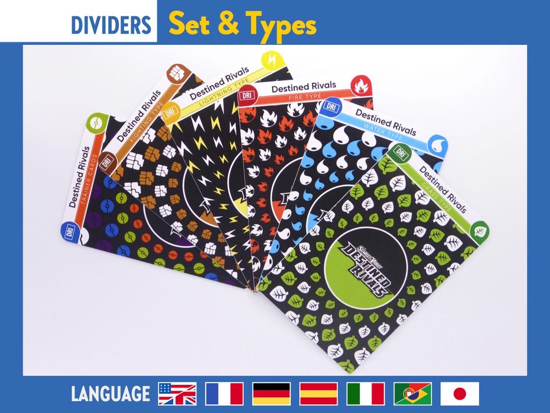 POKÉMON SET & TYPE Dividers 11 Separators Tcg Card Organizer - Etsy